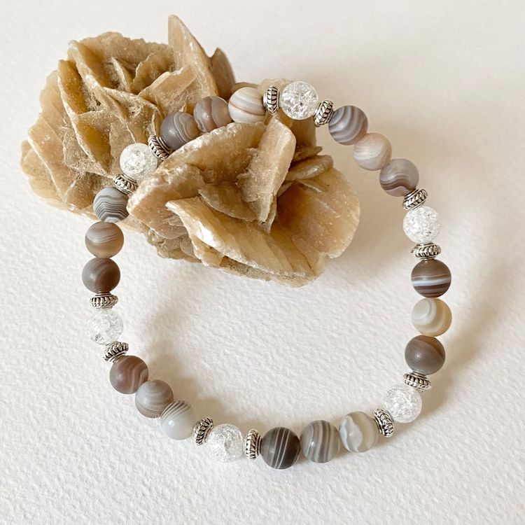 Botswana Achat Armband / bracelet en agate du Botswana | Kaufen auf Ricardo