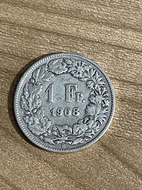 1 Franken Silber 1908 (Gebraucht) in Schlossrued für CHF 3 – mit Lieferung auf Ricardo kaufen