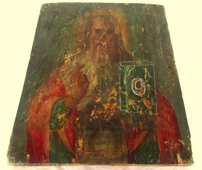 Alte antike russische Ikone.Hl.Nikolaus (Gebraucht) in Bischorfsmais für CHF 19 – mit Lieferung ...