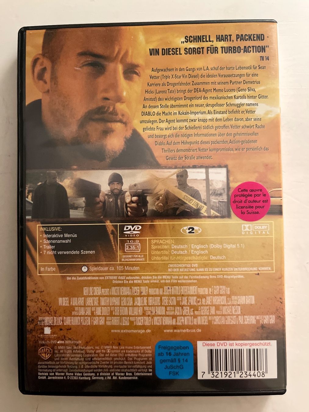 Extreme Rage (2003) DVD 📀 - Vin Diesel (Neu (gemäss Beschreibung)) in ...