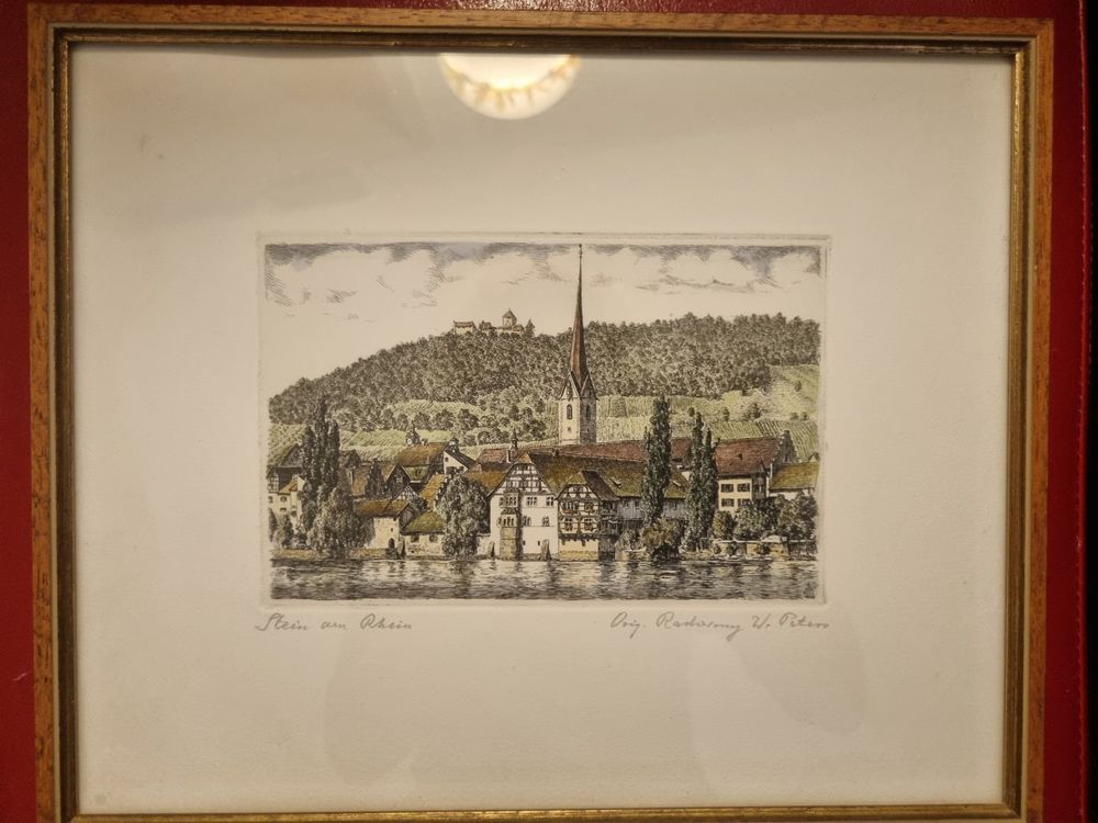 Original Radierung Stein am Rhein (Gebraucht) in Kloten für CHF 50 – nur Abholung auf Ricardo kaufen