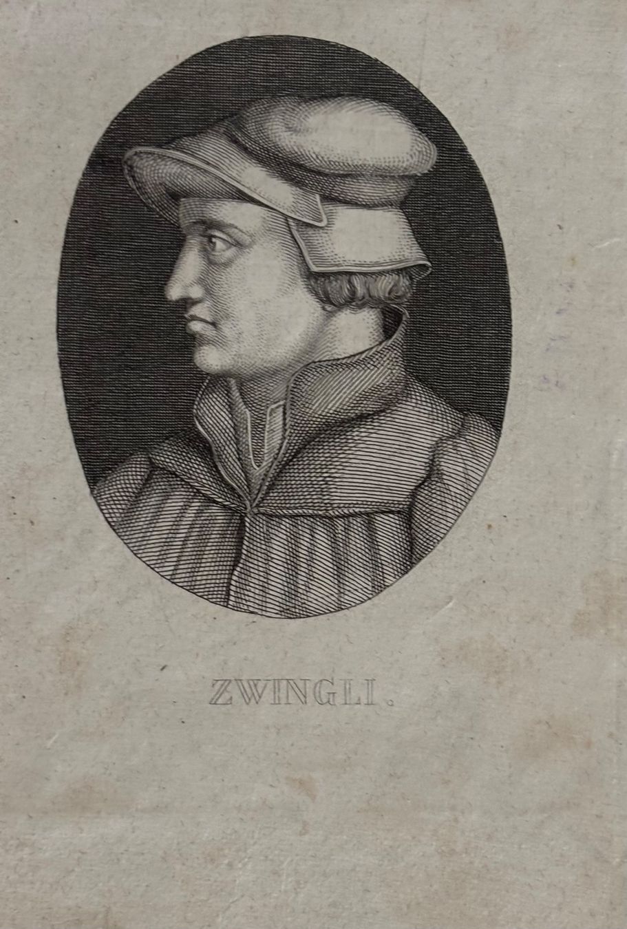 Alter Stich, Hildrich Zwingli, Theologe, Reformator, 1850 (Gebraucht ...