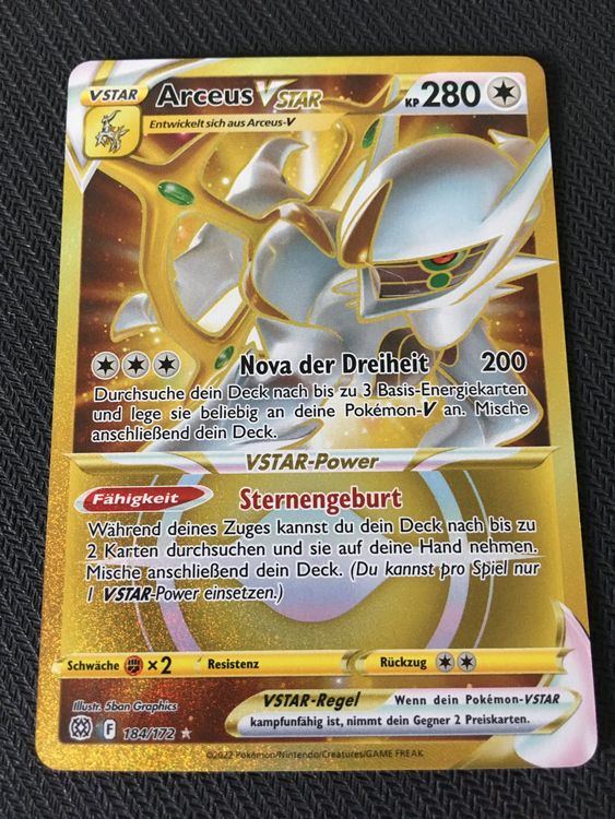 BRS 184 Arceus Vstar - Pokémon - Strahlende Sterne -DE- (Neu (gemäss Beschreibung)) in St.Gallen ...