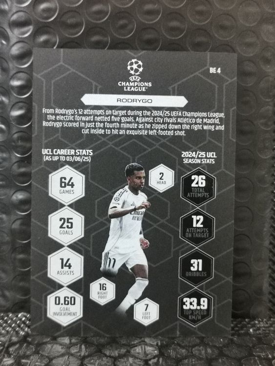 Match attax 2025/26 Rodrygo Black Edge (Gebraucht) in Einsiedeln für ...