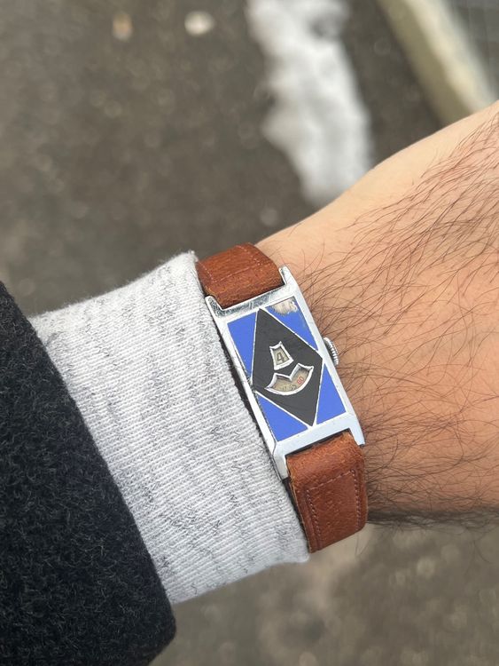 Art Deco Jumphour/ montre à Guichet | Kaufen auf Ricardo