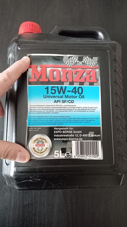 MONZA 15W-40 Universal Motor Oil API SF/CD Öl (Neu (gemäss Beschreibung ...