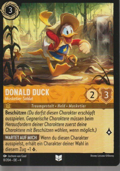 TCG LORCANA URSULAS RÜCKKEHR 4URS De 8 Donald Duck - Musketi (Neu ...