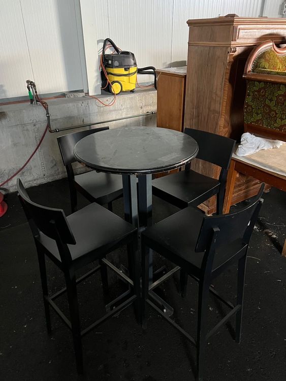 Stehtisch mit 4 Stühlen (Gebraucht) in Niederbipp für CHF 1 – nur ...