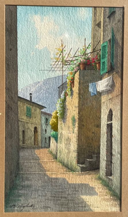 B. Righetti aquarelle rue villageoise (Gebraucht) in Biel/Bienne für CHF 62 – mit Lieferung auf ...