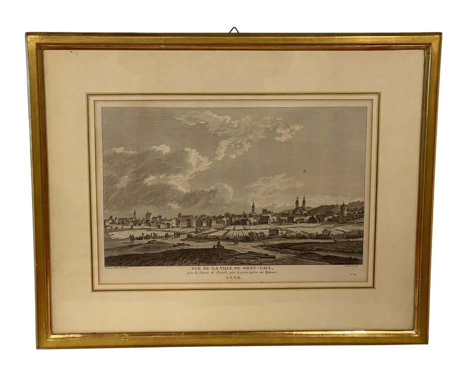 Grosse Ansicht von ST. GALLEN: Kupferstich Zurlauben ca 1780 (Gebraucht) in Wettingen für CHF 35 ...