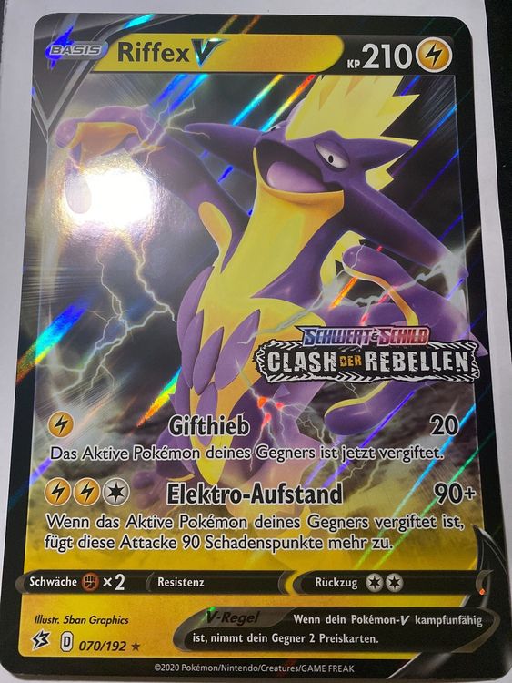 Pokemonkarte Riffex V XXL (Neu (gemäss Beschreibung)) in Stadel für CHF ...