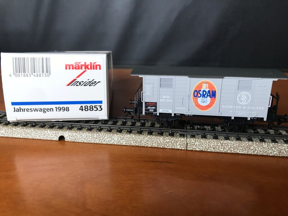** MÄRKLIN 48853 H0 Jahreswagen 1998 OSRAM GÜTERWAGEN OVP ** (Gebraucht ...