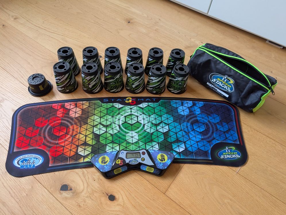 Speed Stacks-Set / StackMat / Timer Pro Gen 5, inkl. Becher (Gebraucht ...