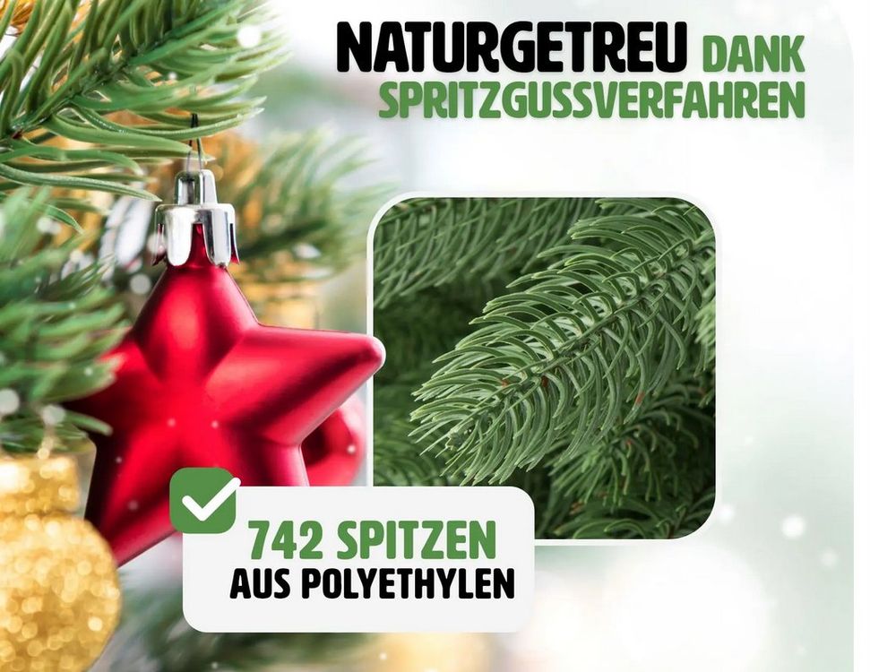 Weihnachtsbaum 180 cm künstlich, Spritzguss, detailliert u (Neu (gemäss ...