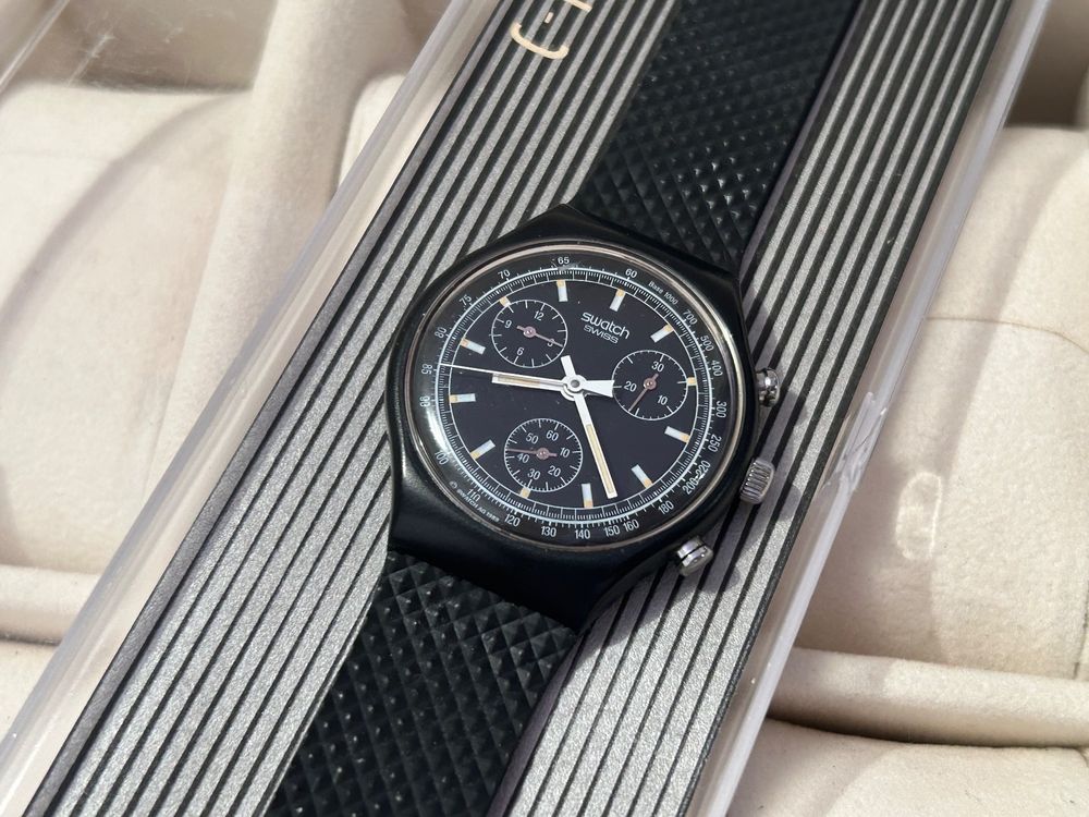 Swatch chronograph SCB100 BLACK FRIDAY 1990 fonctionne | Kaufen auf Ricardo
