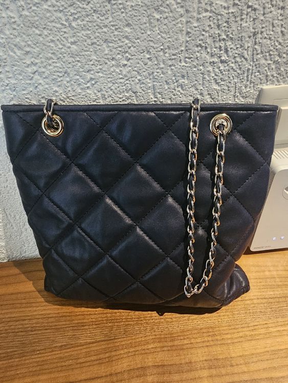 👜 DKNY Damenhandtasche – gesteppte Leder – Dunkelblau (Gebraucht) in ...