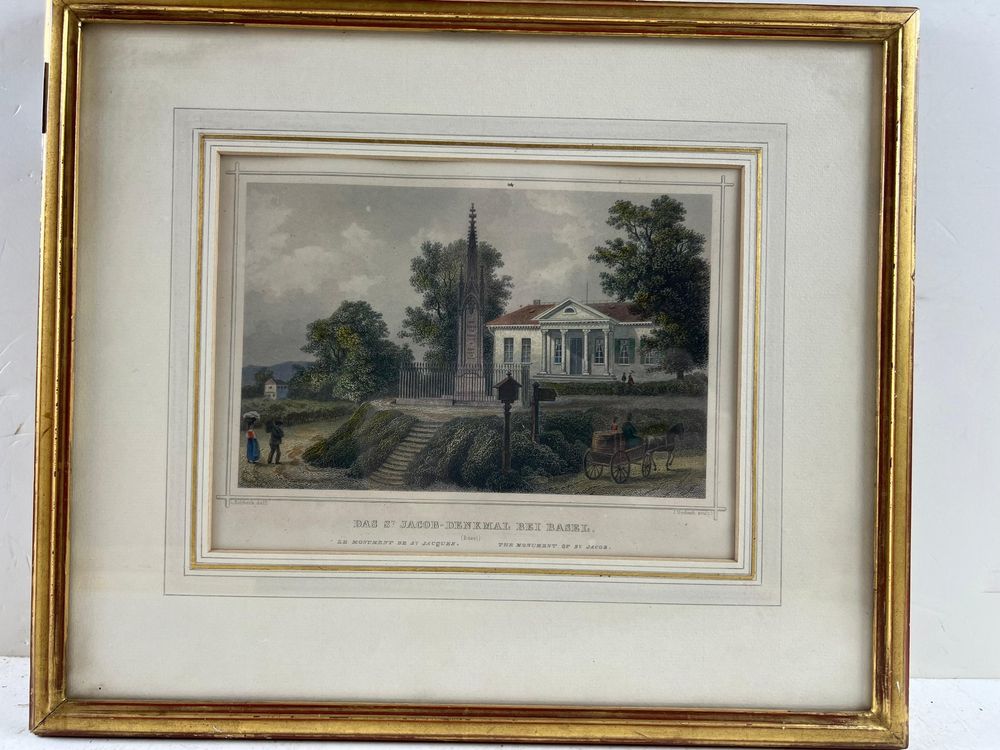 Antike Kolorierte Kupferstich Basel Echtgoldrahmen (Gebraucht) in Neuhausen am Rheinfall für CHF ...