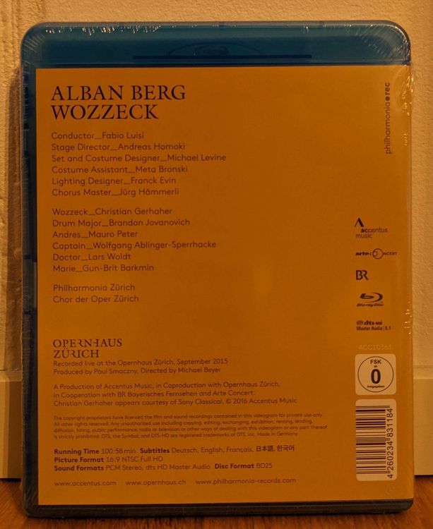 Oper Georg Büchner - Alban Berg Wozzeck - Opernhaus Zürich (Neu und ...