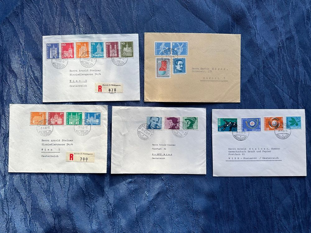 Lot de 5 Enveloppe avec timbres voir photos (D'occasion) à Stilli pour CHF 0.2 – avec livraison ...