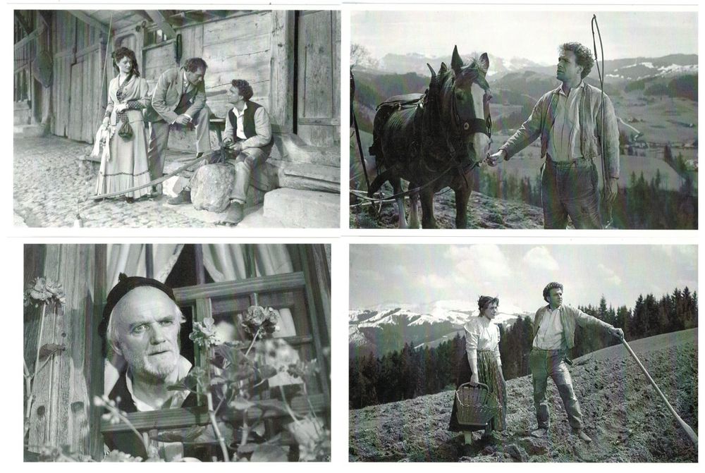 4 AK Szenen aus dem Film Uli der Knecht von Franz Schnyder (Neu (gemäss ...