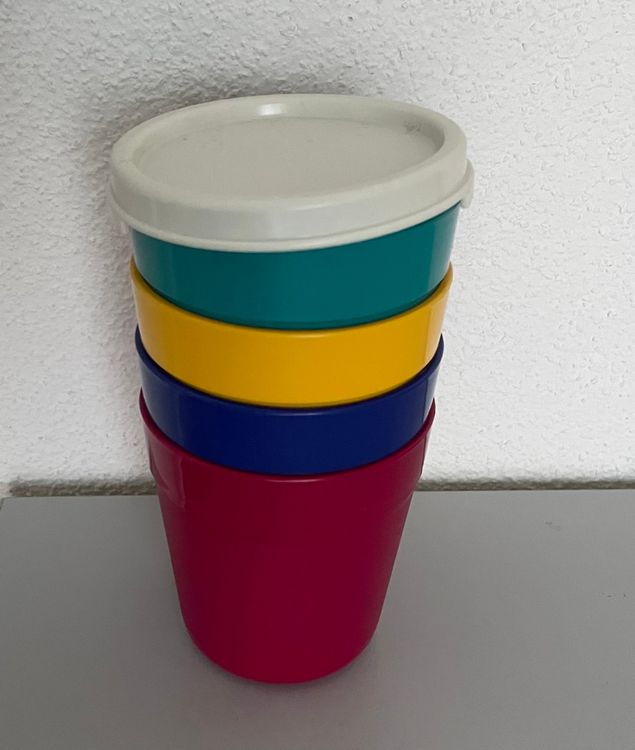 4 Tupperware Trinkbecher mit Deckel | Kaufen auf Ricardo