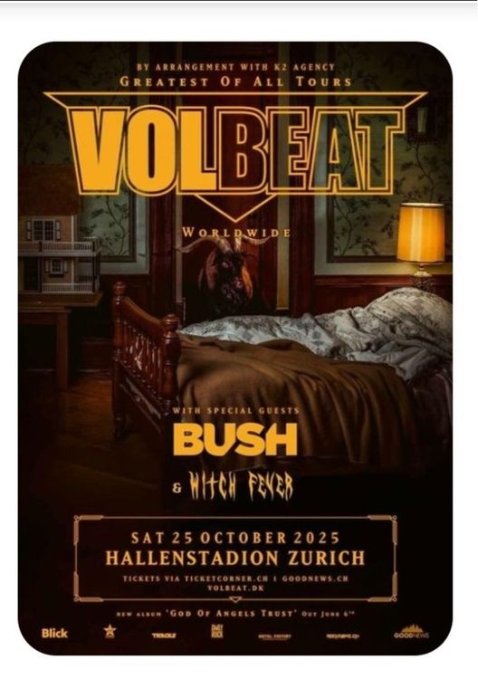 2 x Stehplatz Volbeat Zürich 25.10.25 (Neu und originalverpackt) in ...