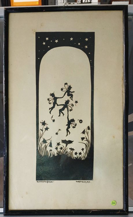 Scherenschnitt klein >> Blumenfeen>> 1919 | Kaufen auf Ricardo