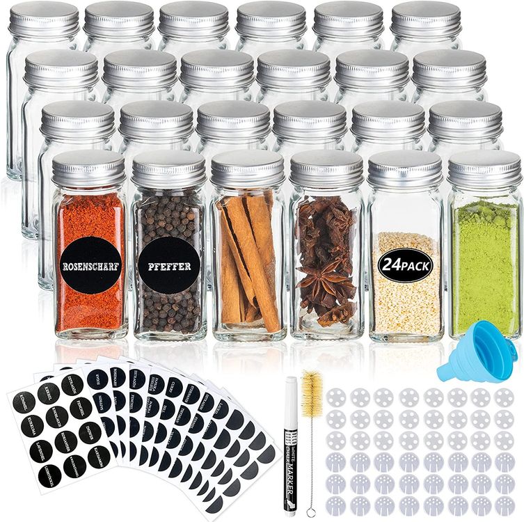 Gewürzgläser mit Schraubkappe 24er Set verschiedene Streuer (Neu (gemäss Beschreibung)) in ...