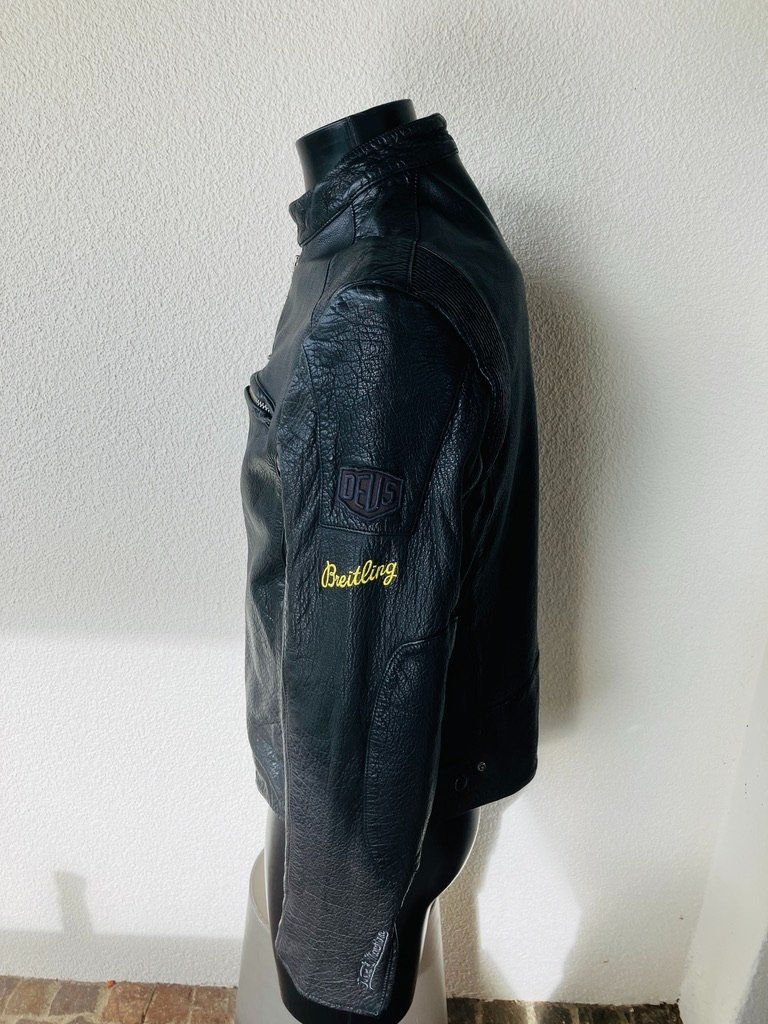 Breitling Deus Ex Machina Damager Leather Jacket Gr. M black (Neu und ...