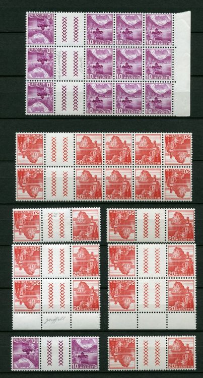 KEHRDRUCKLOT LANDSCHAFTEN VB UND PAARE ** 1936 (Neu (gemäss Beschreibung)) in Sarmenstorf für ...