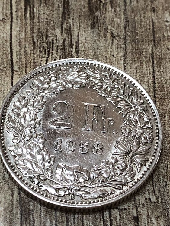 Schweiz 2 Franken 1958 Silber Rar (Gebraucht) in Flumenthal für CHF 9 – mit Lieferung auf ...