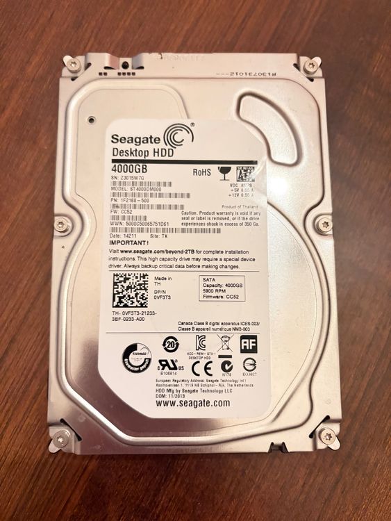 Seagate Desktop HDD 4TB (Gebraucht) in Zürich für CHF 70 – mit ...