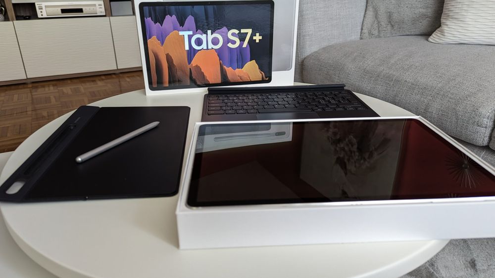 Samsung Tab S7+ Wi-Fi 128 Gb Mystic Silver + Keyboard | Kaufen auf Ricardo