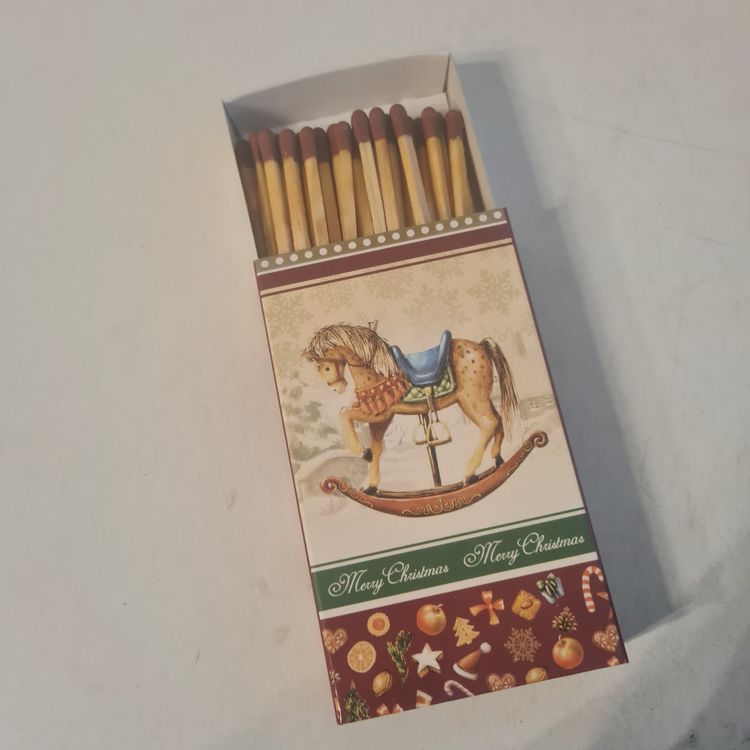 Schachtel Streichhölzer mit Pferd - Weihnachtsdeko 🔥🐴🎄... (Neu und ...
