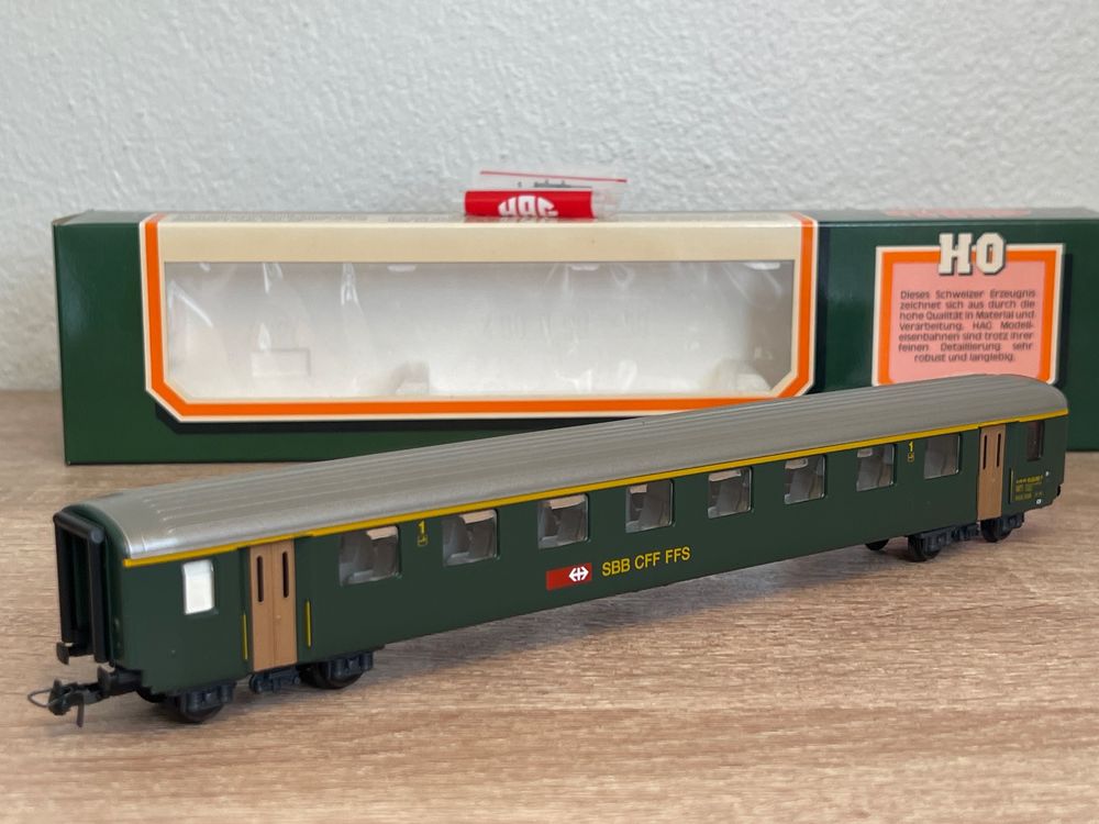 Hag 482 Einheitswagen 1. Kl SBB H0 OVP (1) (Gebraucht) in St-Aubin-Sauges für CHF 99 – mit ...