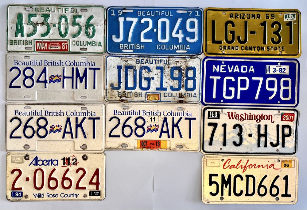 11 US & Kanada Autonummernschilder Vintage (Gebraucht) in Embrach für ...