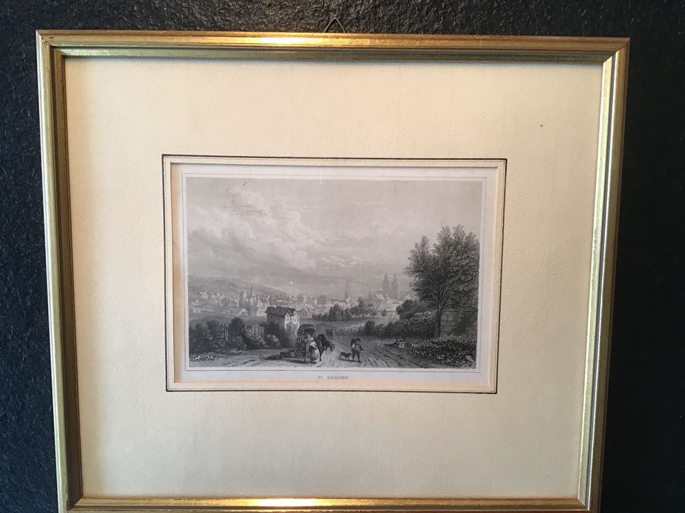 St.Gallen Stahlstich, Künstler unbekannt um 1840 (Gebraucht) in Aefligen für CHF 19 – mit ...