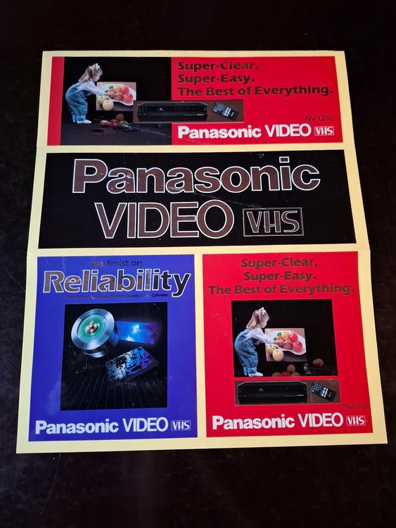 5 Sticker Aufkleber PANASONIC Video VHS kompletter Bogen | Kaufen auf ...