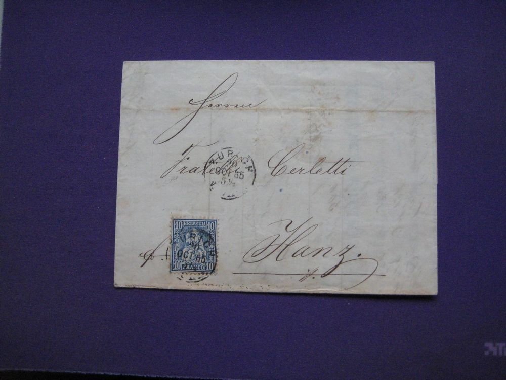 alter Brief von Zürich nach ILANZ 1865 | Kaufen auf Ricardo