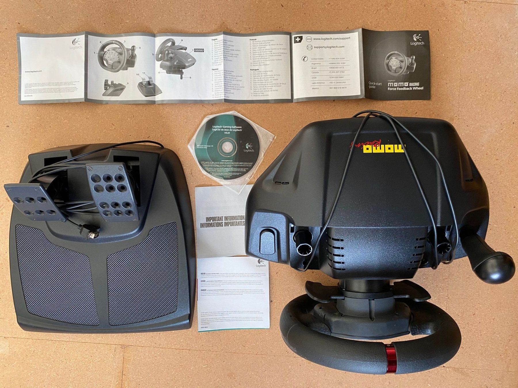 Logitech Momo Racing Wheel & Pedals PC USB Force Feedback (Gebraucht ...