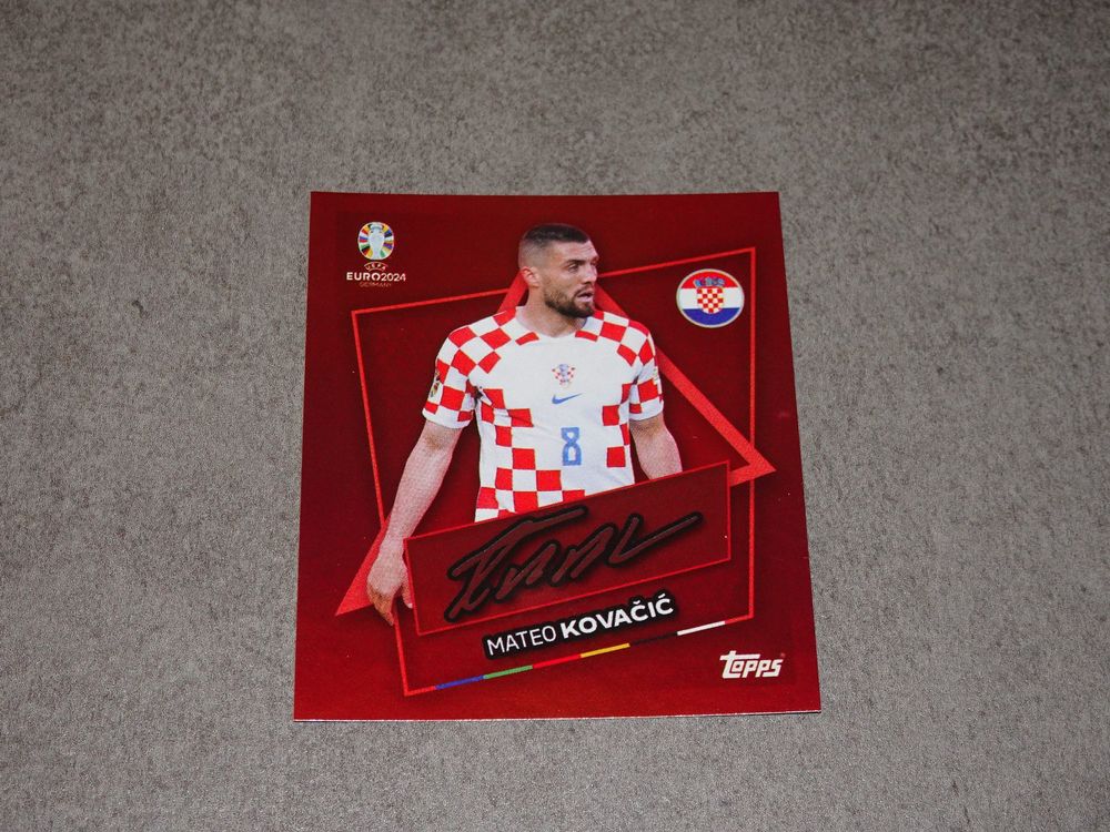 Topps SP Sticker CRO Kovacic mit Unterschrift, Euro/ EM 2024 | Kaufen ...