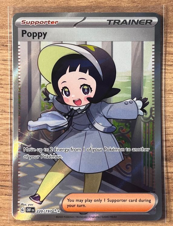 Poppy FULL ART 220/197 Pokemon Obsidian Flames (Neu (gemäss ...