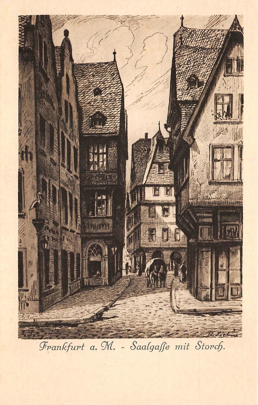 2x Frankfurt am Main, Liebig Künstlerkarte (Gebraucht) in Ottikon b ...