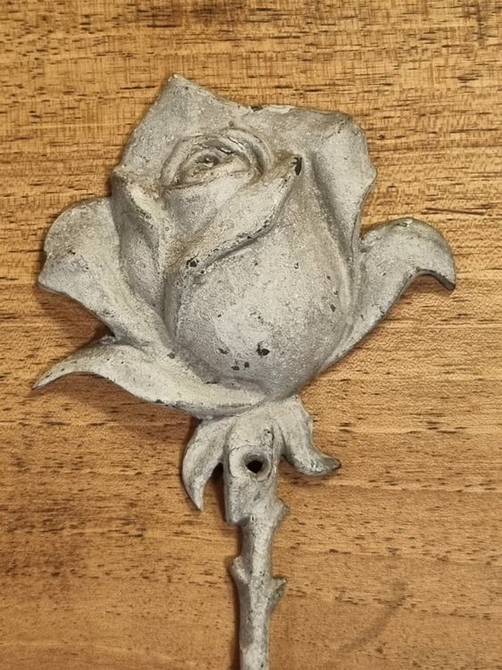 Gusseisen-Wandhaken „Rose“, Vintage, schwer, Shabby Chic (Gebraucht) in ...