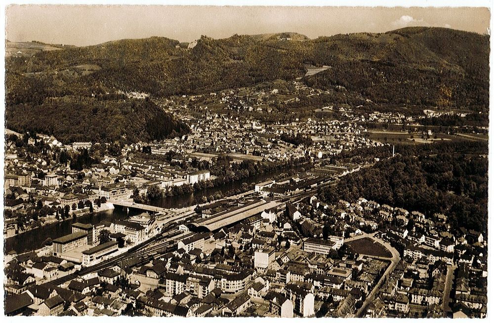 SO 89 OLTEN Flugaufnahme Bahnhof 1957 | Kaufen auf Ricardo