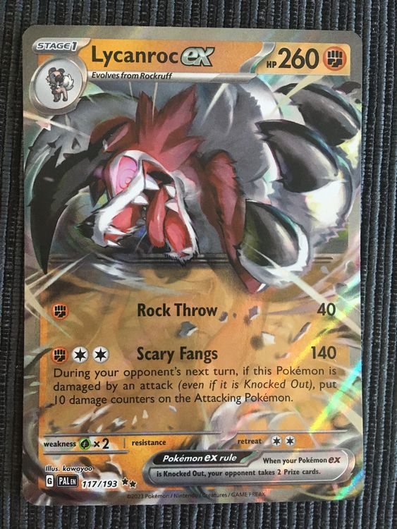Pokemon Paldea Evolved Lycanroc EX Art Rare ENG | Kaufen auf Ricardo
