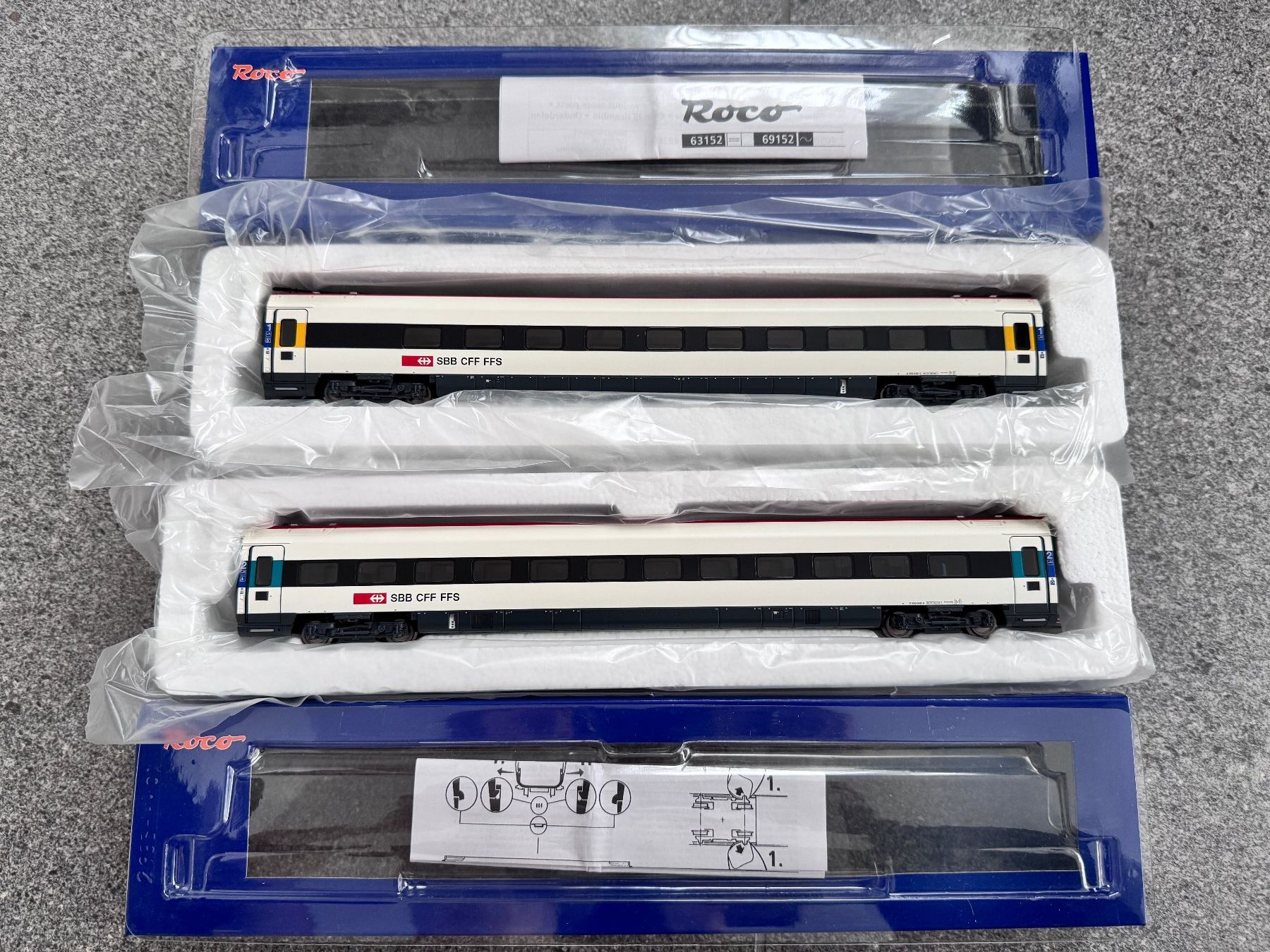 Roco 63152 SBB ICN RABDe 500 Set Ergänzungswagen (Gebraucht) in Basel ...