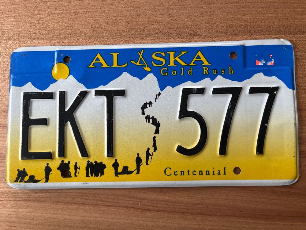 Nummernschild Alaska EKT577 - Gold Rush Centennial | Kaufen auf Ricardo
