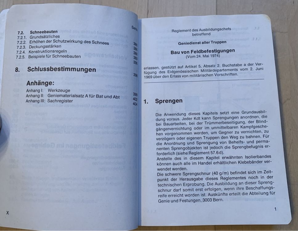 Reglement 51.92 d Bau von Feldbefestigungen (Gebraucht) in Goldingen ...