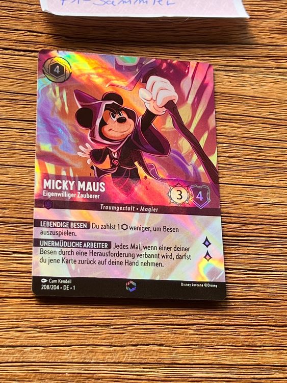 Disney Lorcana Micky Maus Enchanted 208/204 Mickey Mouse DE | Kaufen ...